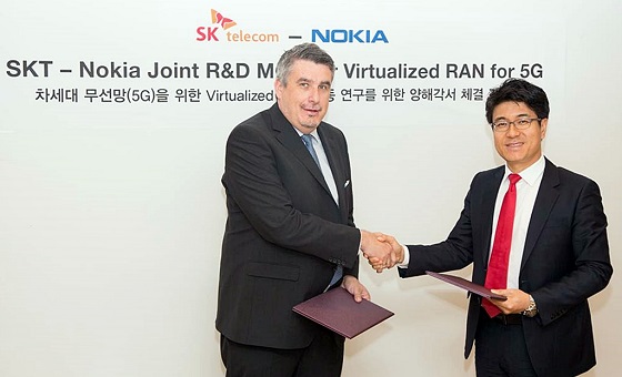 SKT, 노키아와 맞손… '5G' 기술 공동 개발 MOU 체결